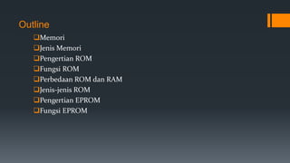 ROM dan EPROM Sistem Mikroprosesor | POTX