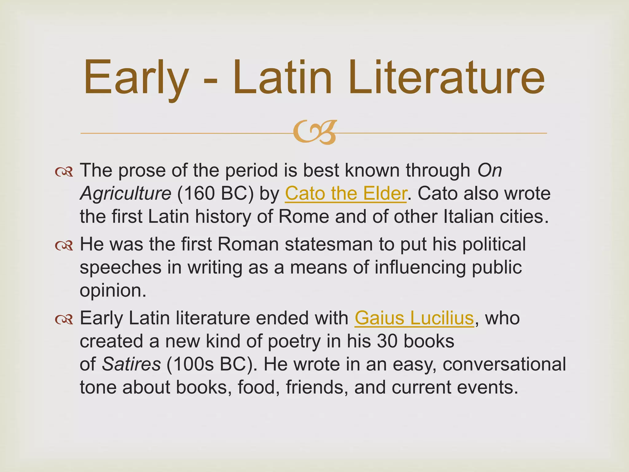 Rome: history and Literature | PPTX