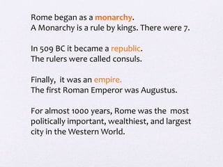 Rome basic information | PPTX | Europe Travel | Travel Locations