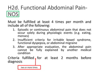 Paediatric Rome iv criteria | PPTX
