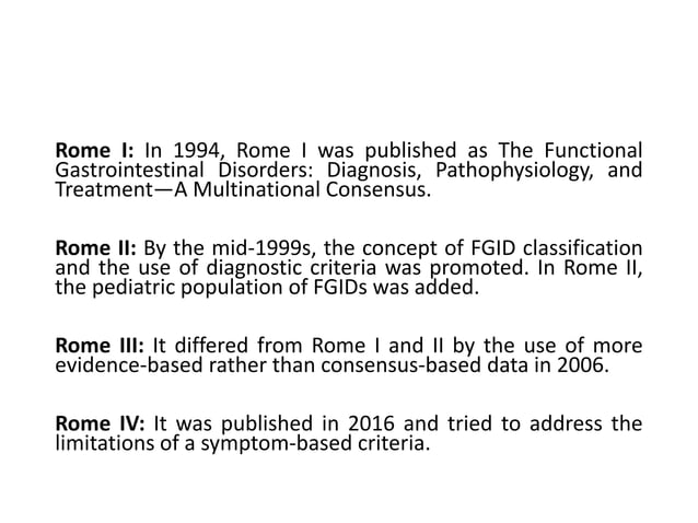 Paediatric Rome iv criteria | PPTX
