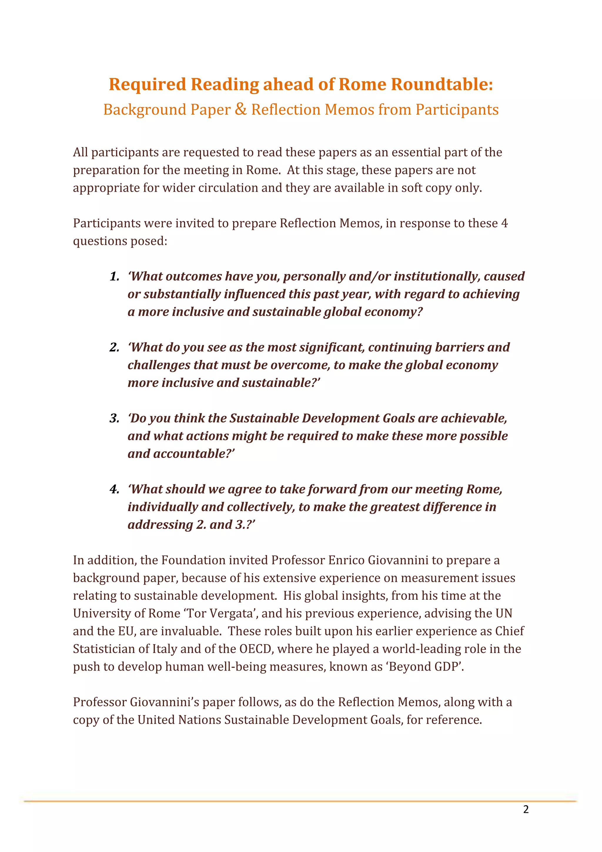 Rome roundtable-2017-reading | PDF