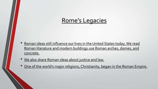 Rome and the byzantine empire pp | PPT