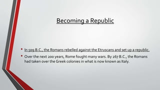 Rome and the byzantine empire pp | PPT