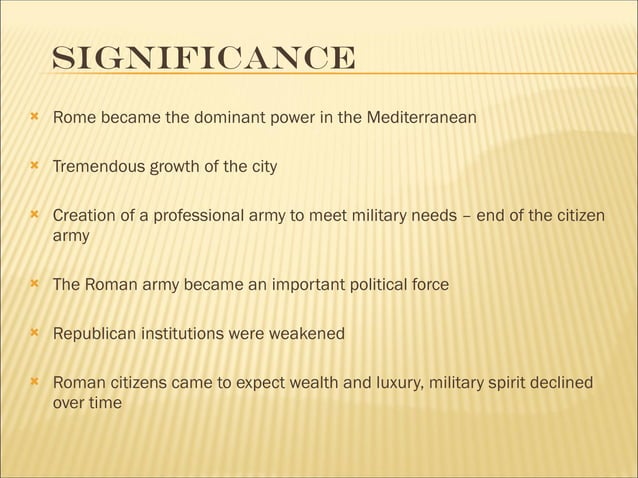 Rome City of Conquest and Punic Wars | PPT | Death, Injury, or Military ...
