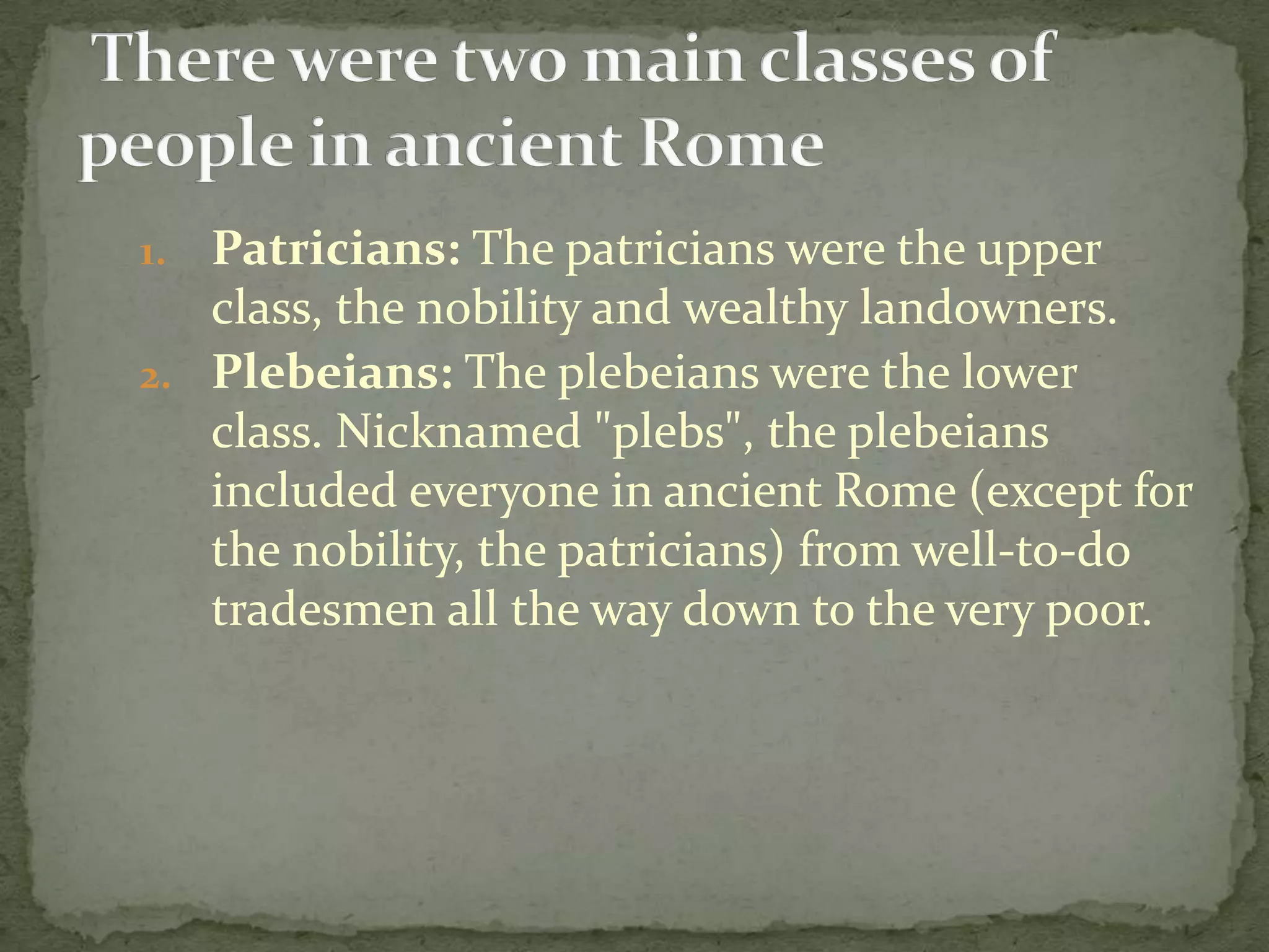 Rome daily life | PPTX