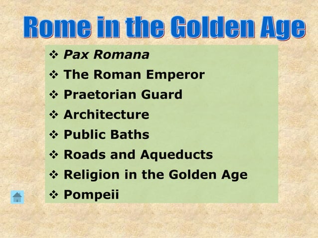 ROME IN THE GOLDEN AGE | PPT