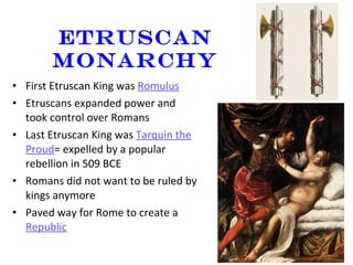 Rome intro, geography, etruscans | PPT | Geography | Science