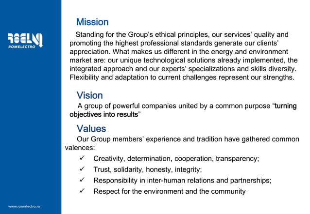 Romelectro general presentation | PPT