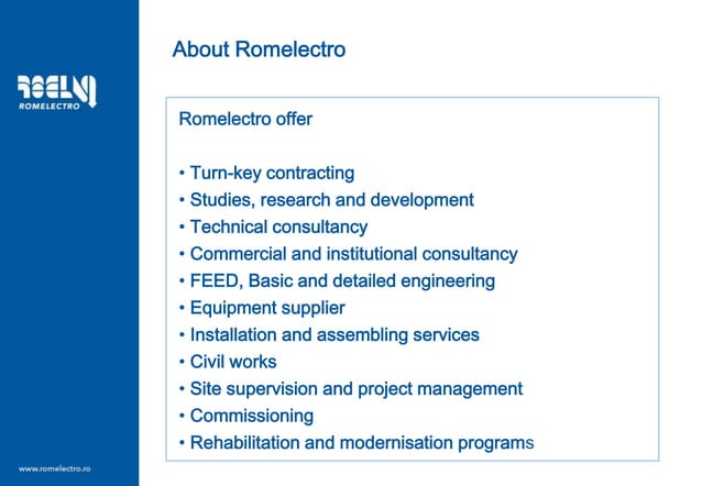 Romelectro general presentation | PPT
