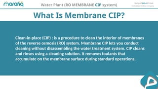 RO MEMBRAN CIP.CIP (Clean-In-Place) is an automated cleaning process ...