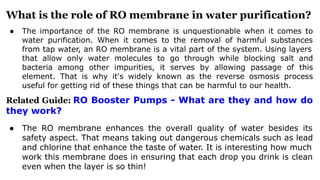 RO Membranes: Their Role in Water Purification Processes | PDF