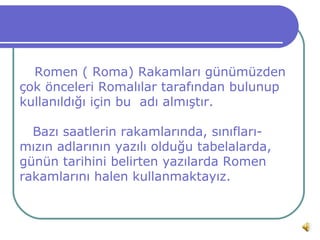 Romen rakamları | PPS
