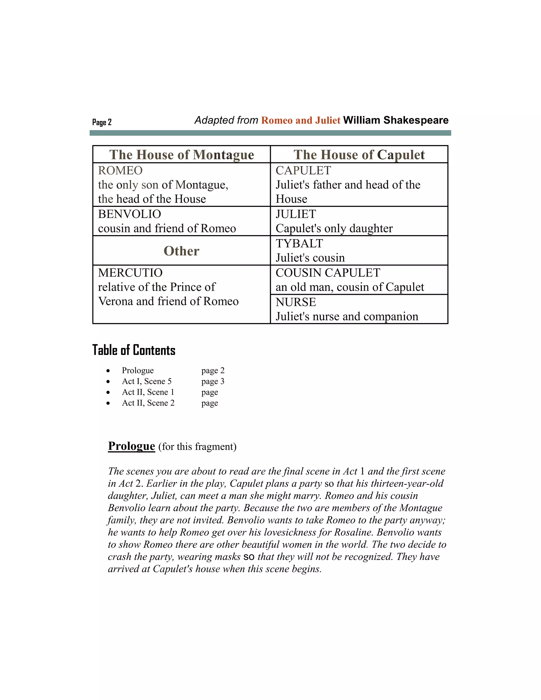 Romeo&juliet fragment for students | PDF