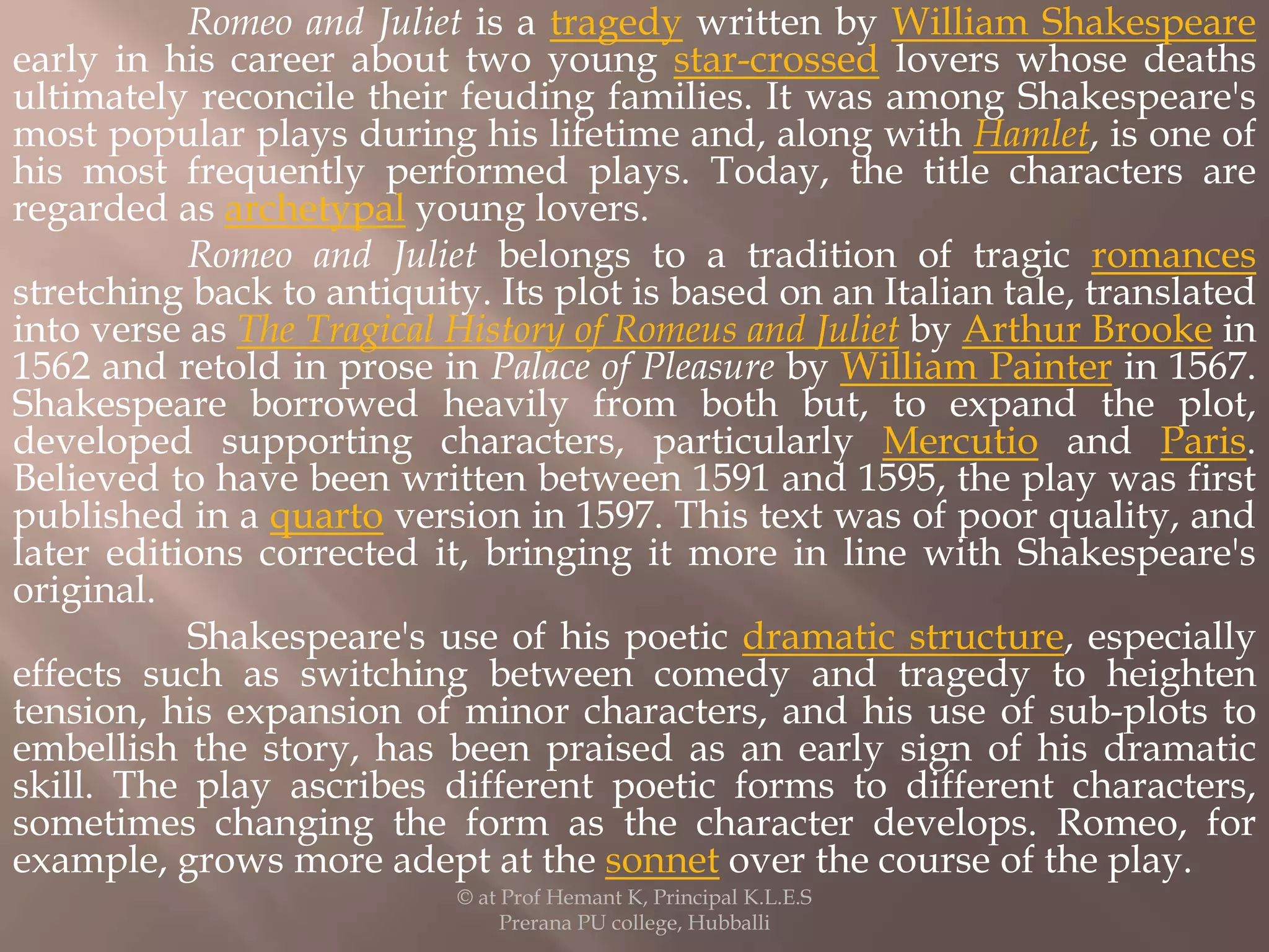 Romeo and juliet | PPTX