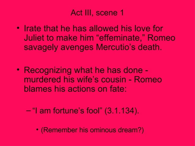 Romeo and Juliet, Act III | PPT