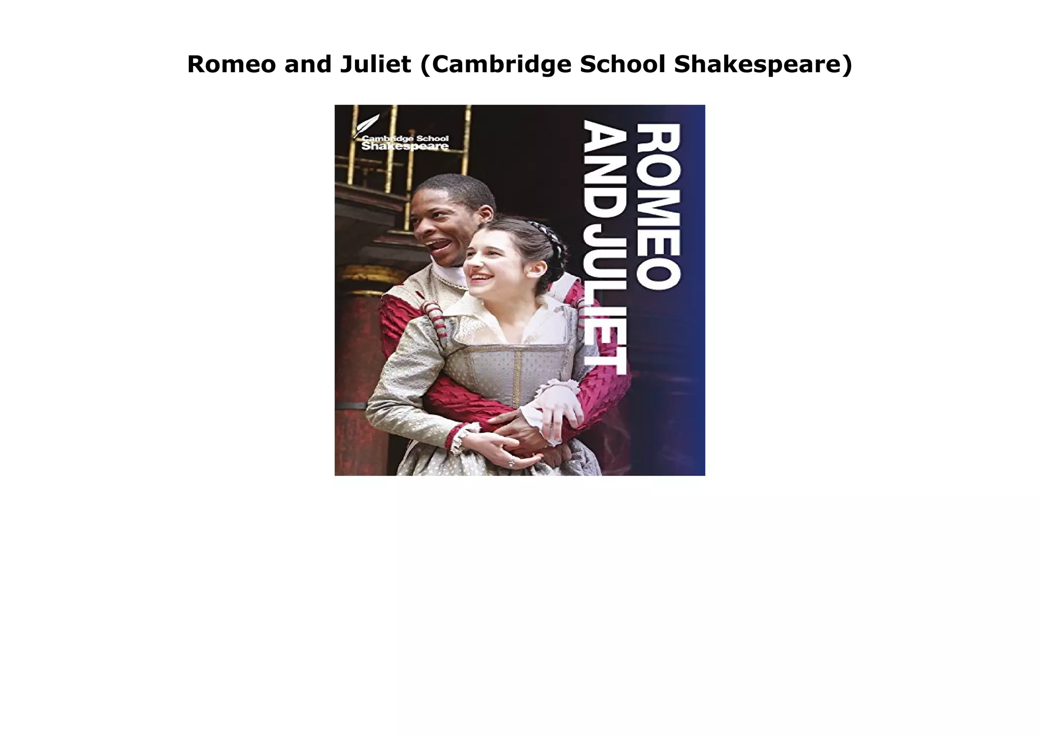 Romeo and Juliet (Cambridge School Shakespeare) | PDF