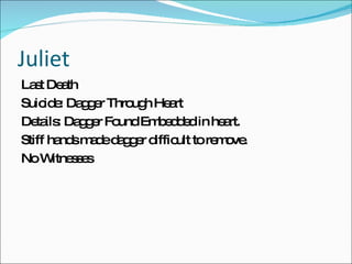 Romeo And Juliet Medical Journal | PPT