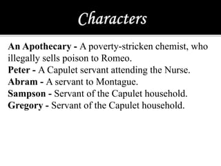 Romeo And Juliet Apothecary Character