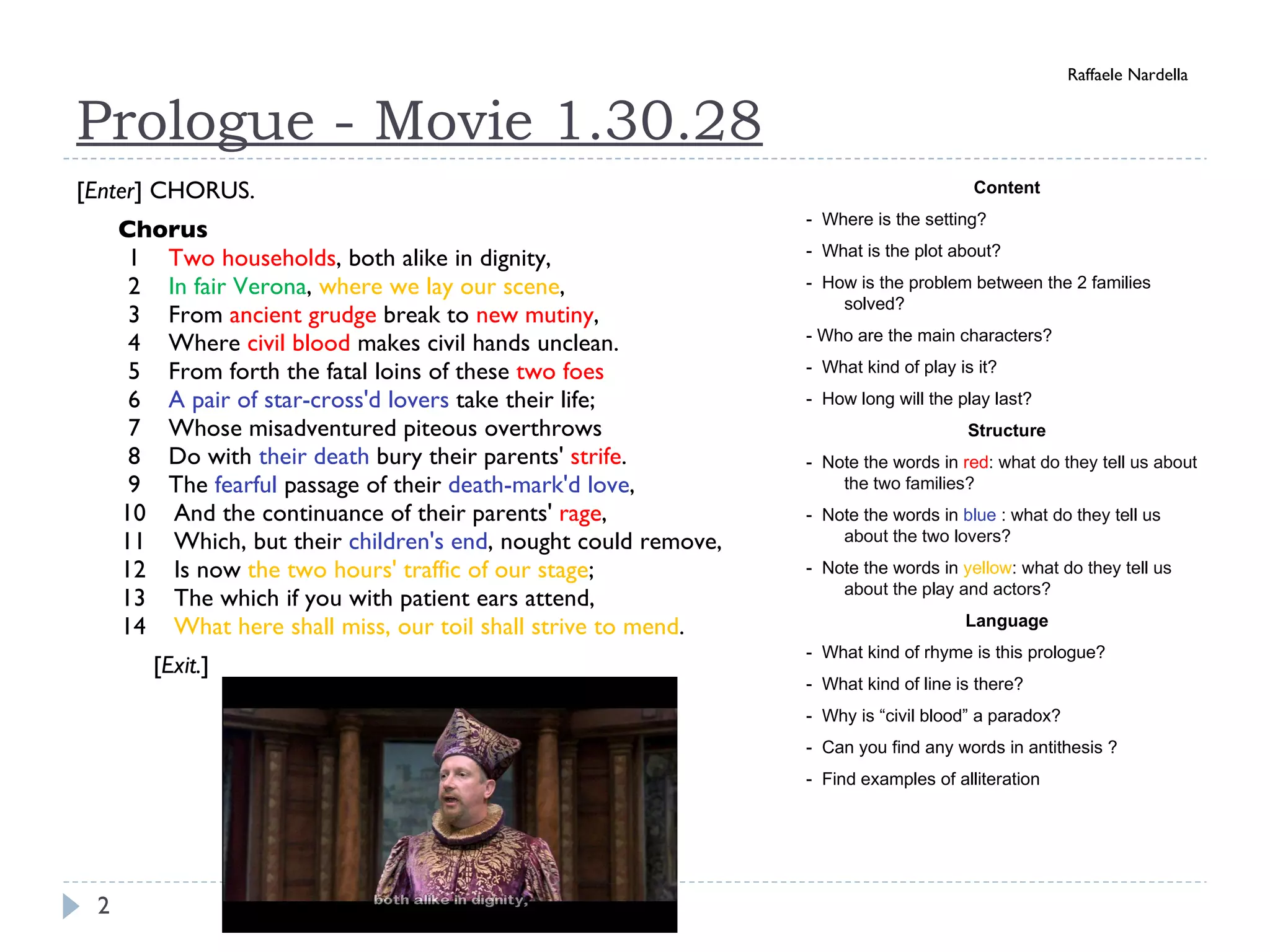 "Romeo and Juliet" in "Shakespeare in Love" | PPT