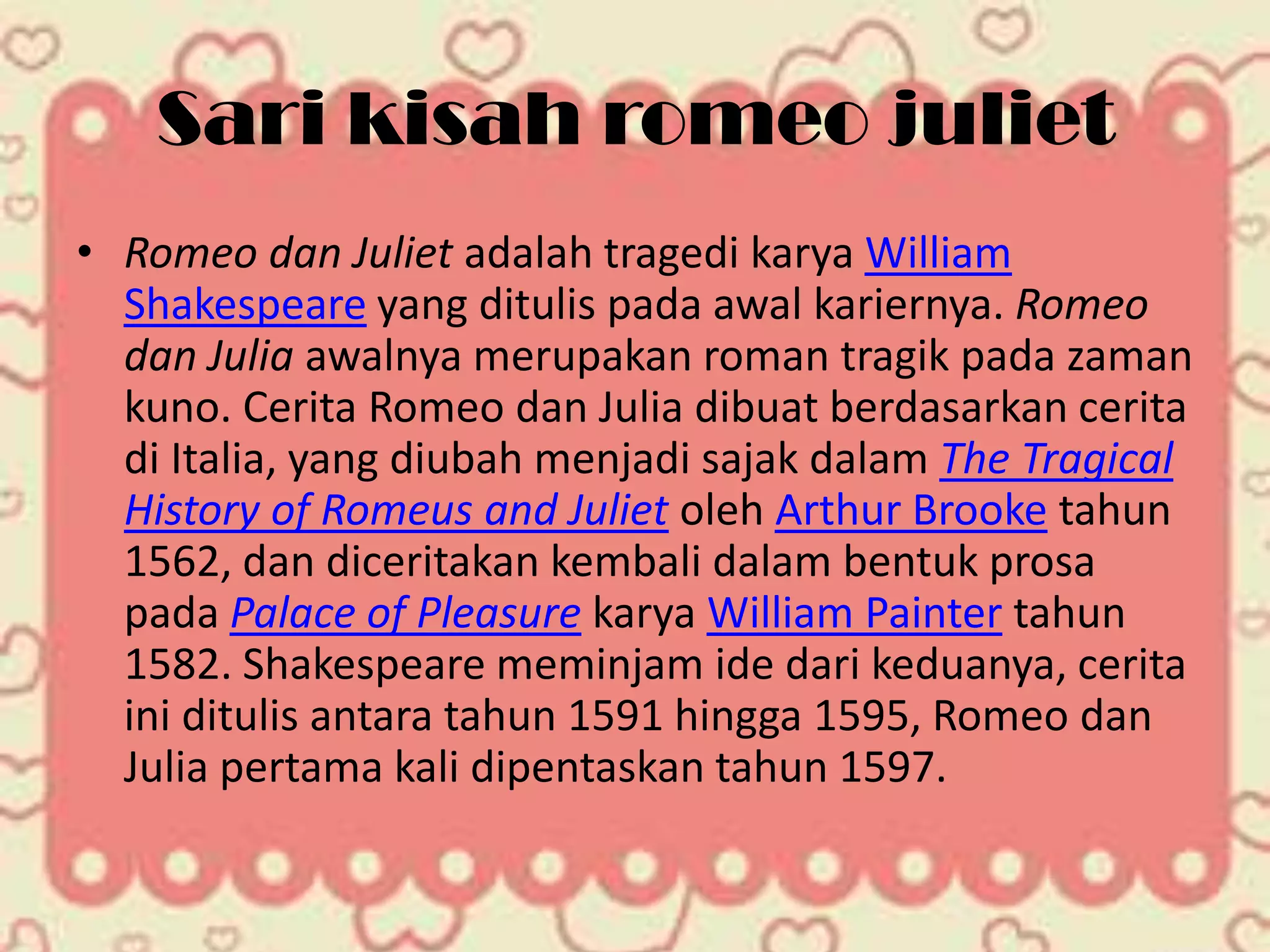 Romeo and juliet By Christy | PPTX