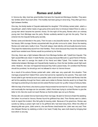 Romeo and juliet | DOCX