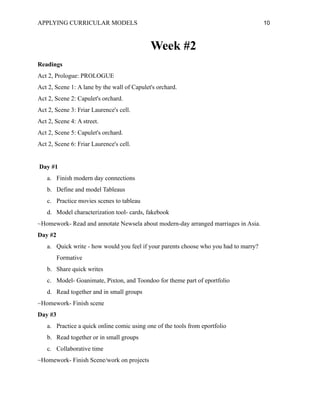 Romeo and Juliet Lesson Plan | PDF