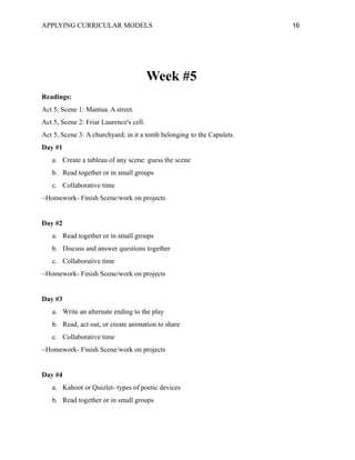 Romeo and Juliet Lesson Plan | PDF