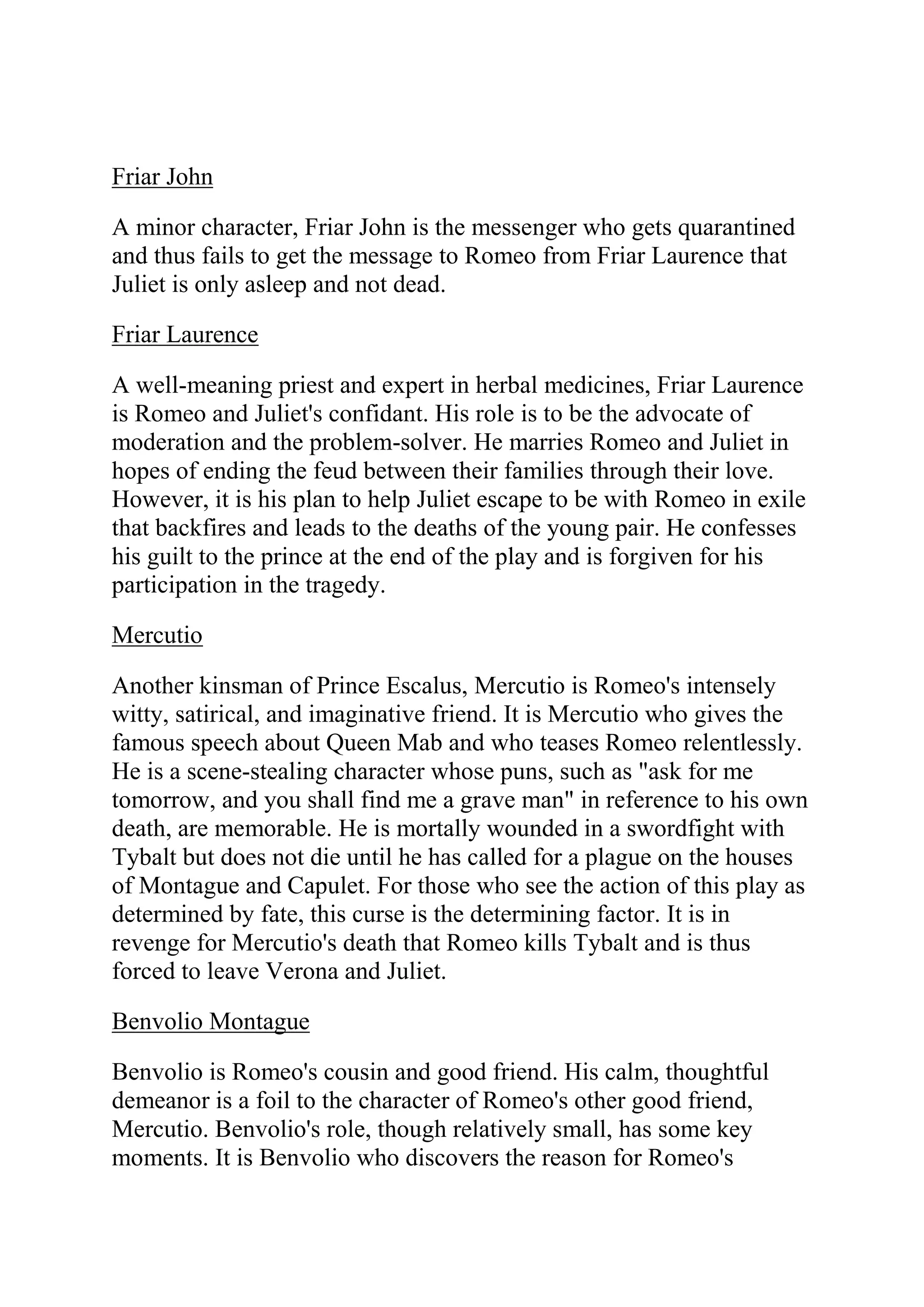 Romeo and juliet. revision help | DOCX