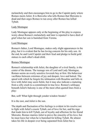 Romeo and juliet. revision help | PDF