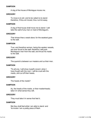 Romeo And Juliet Nurse Monologue