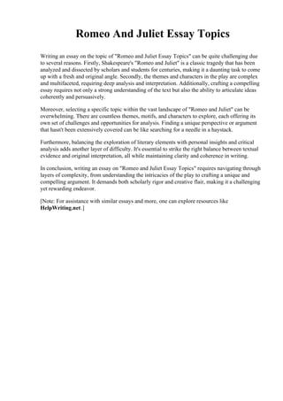 Romeo And Juliet Essay Topics.pdf