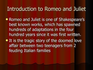 Romeo and juliet introduction powerpoint | PPT