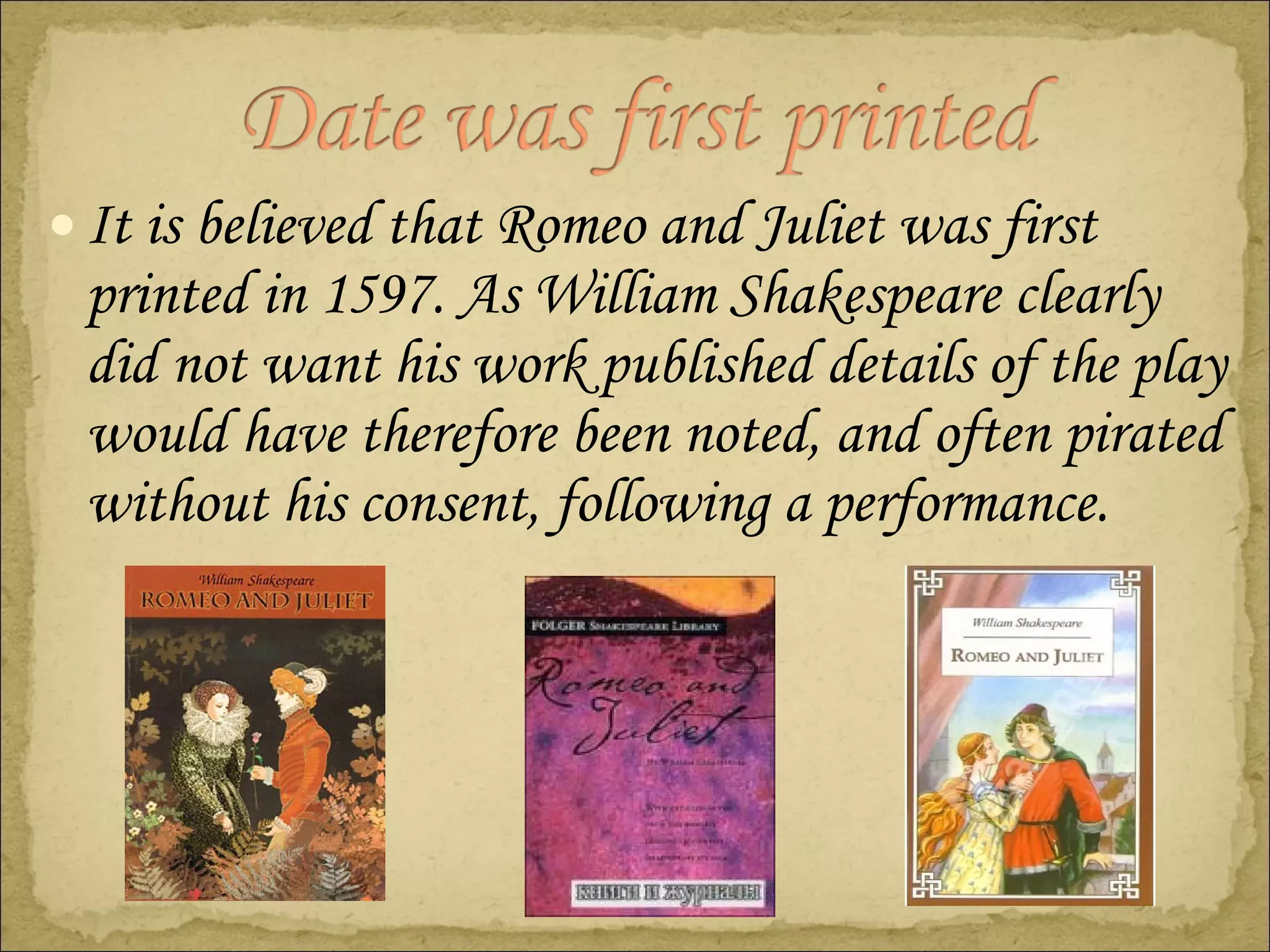 Romeo and juliet_the_play_by_william_shakespear | PPT