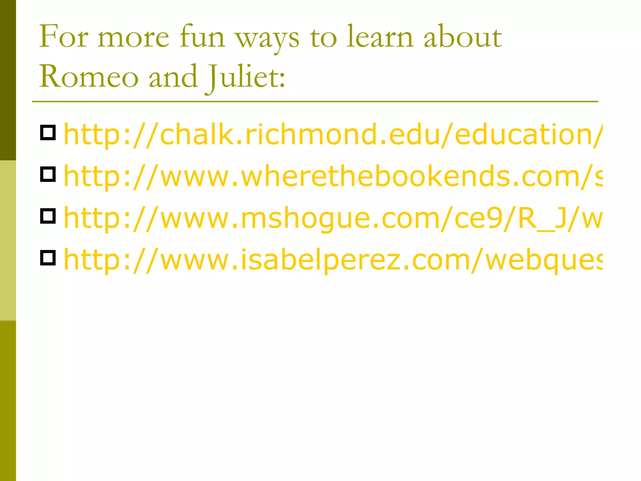 Romeo & juliet | PPT
