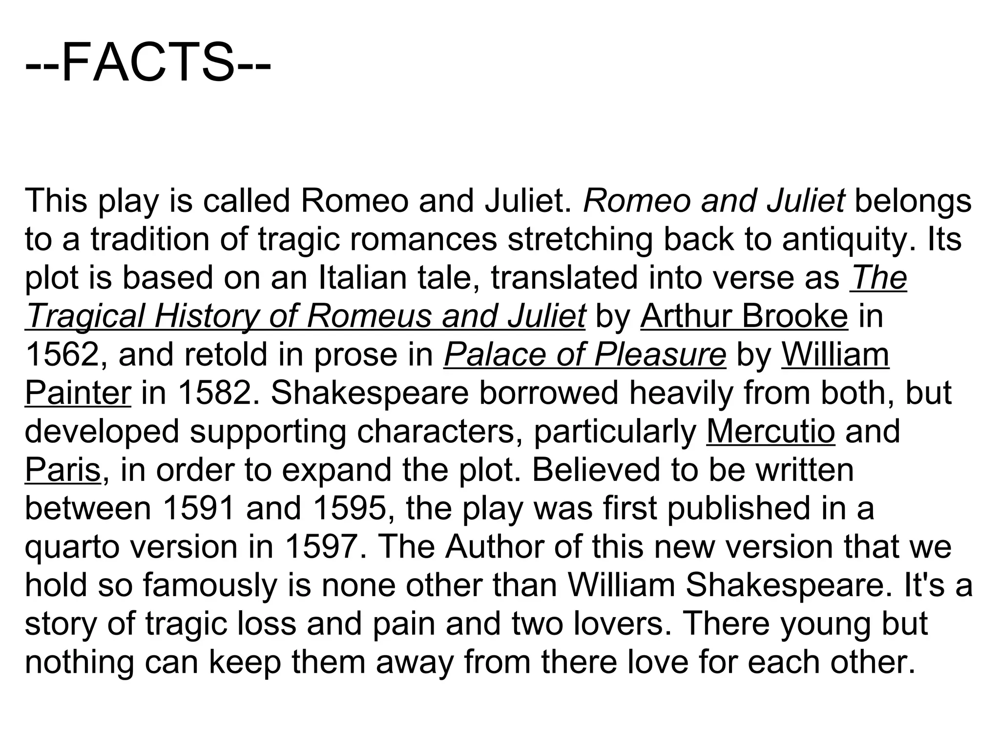 Romeo & Juliet | PPT