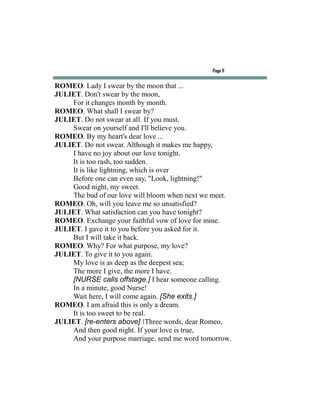 Romeo And Juliet Play Script
