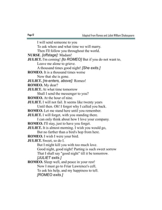 Play Scripts Romeo And Juliet