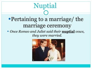 Romeo & Juliet Act 1 Vocabulary | PPT