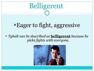 Romeo & Juliet Act 1 Vocabulary | PPT