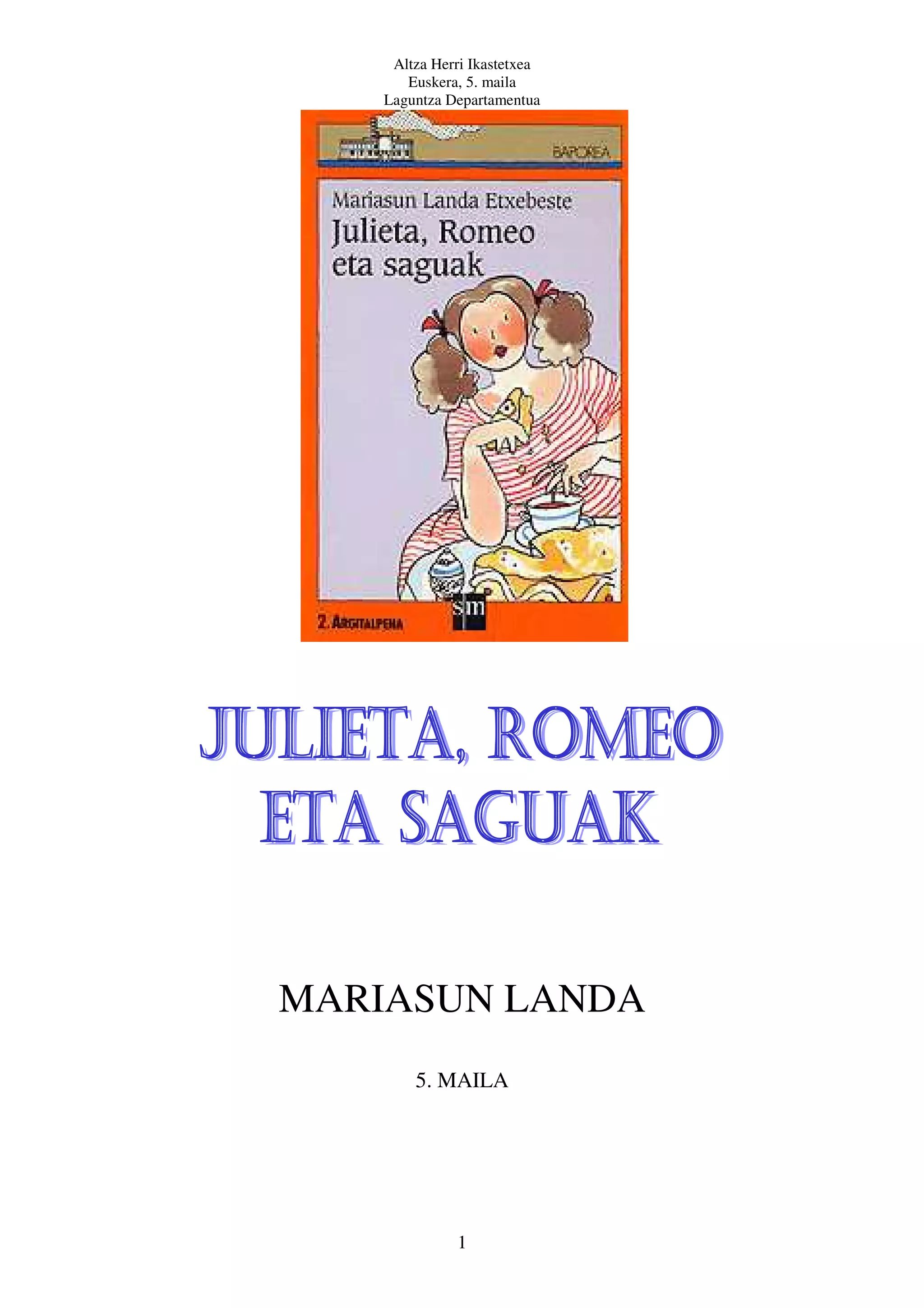 Romeo Julieta eta saguak | PDF