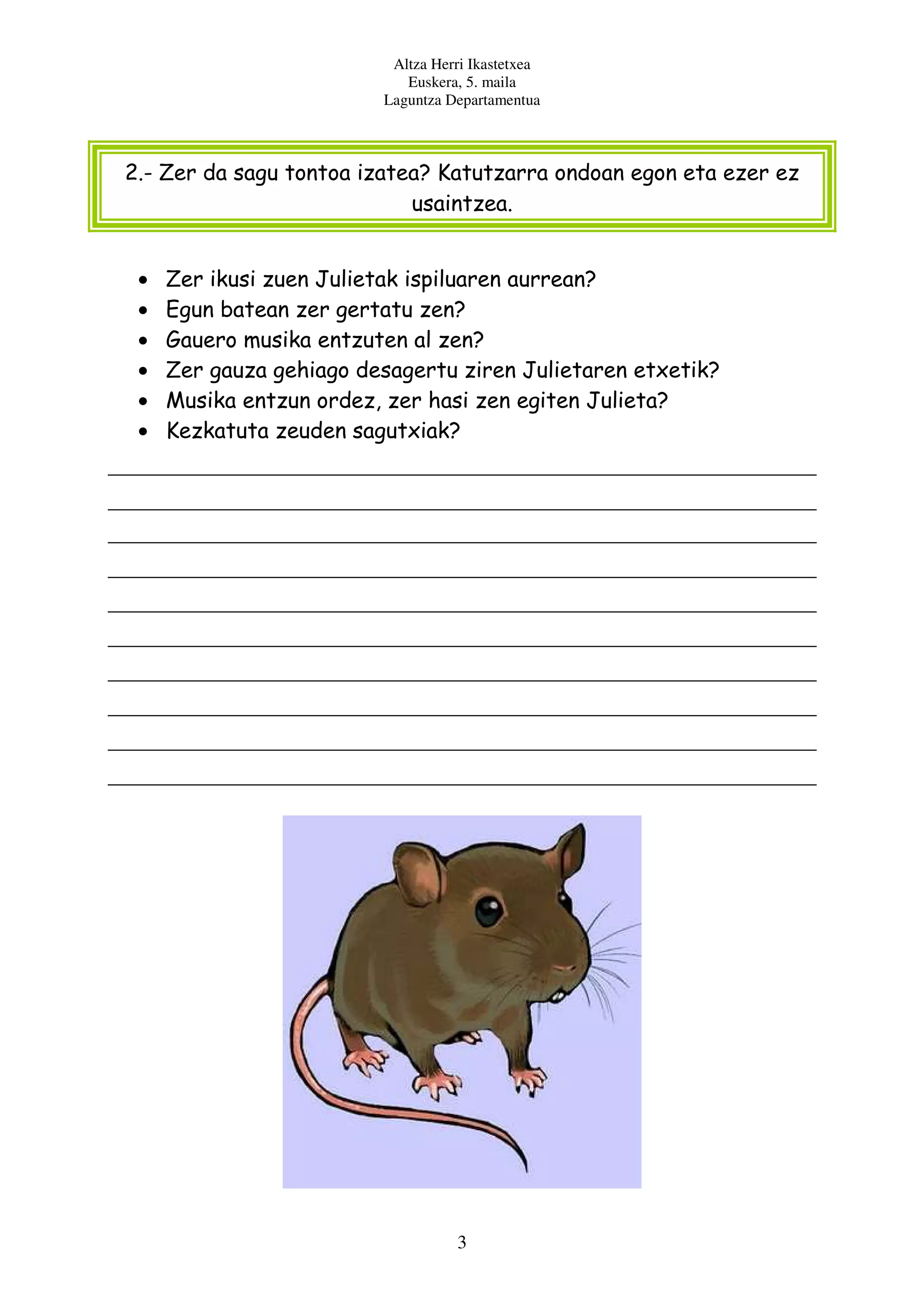 Romeo Julieta eta saguak | PDF