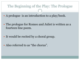 Introduction to Romeo & Juliet - William Shakespeare | PDF