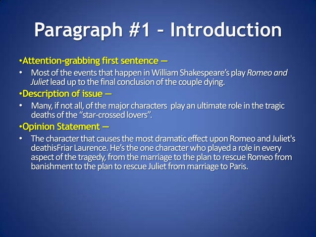 Romeo & juliet—persuasive_essay_model | PPT