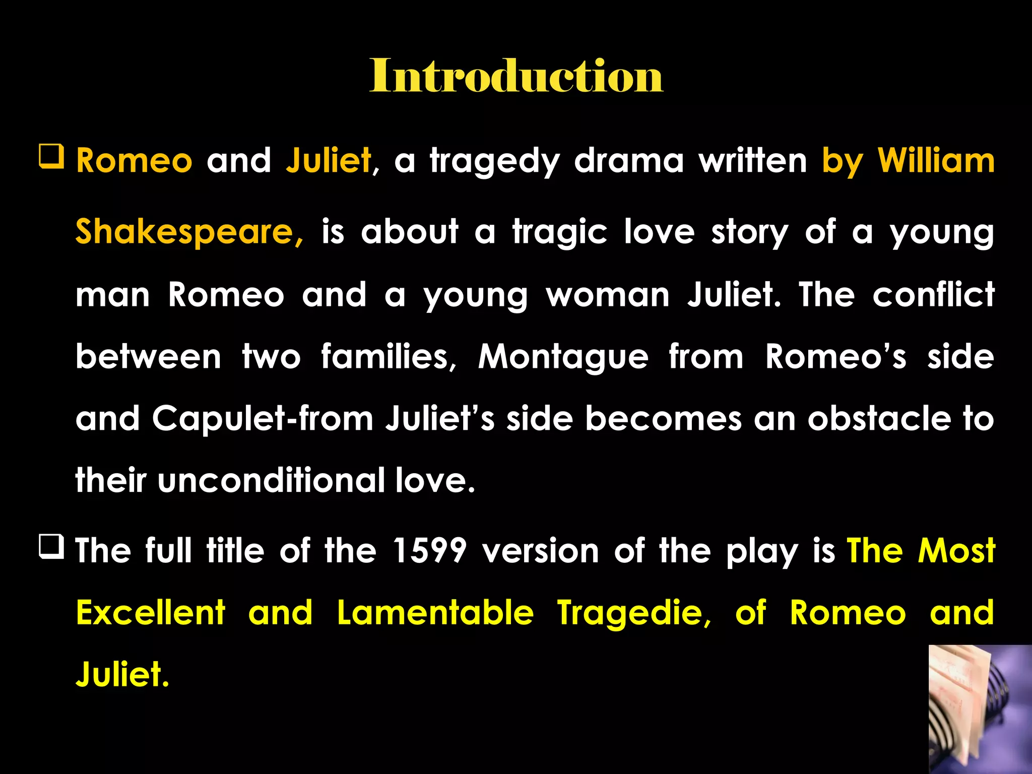 Romeo & Juliet summary | PPT