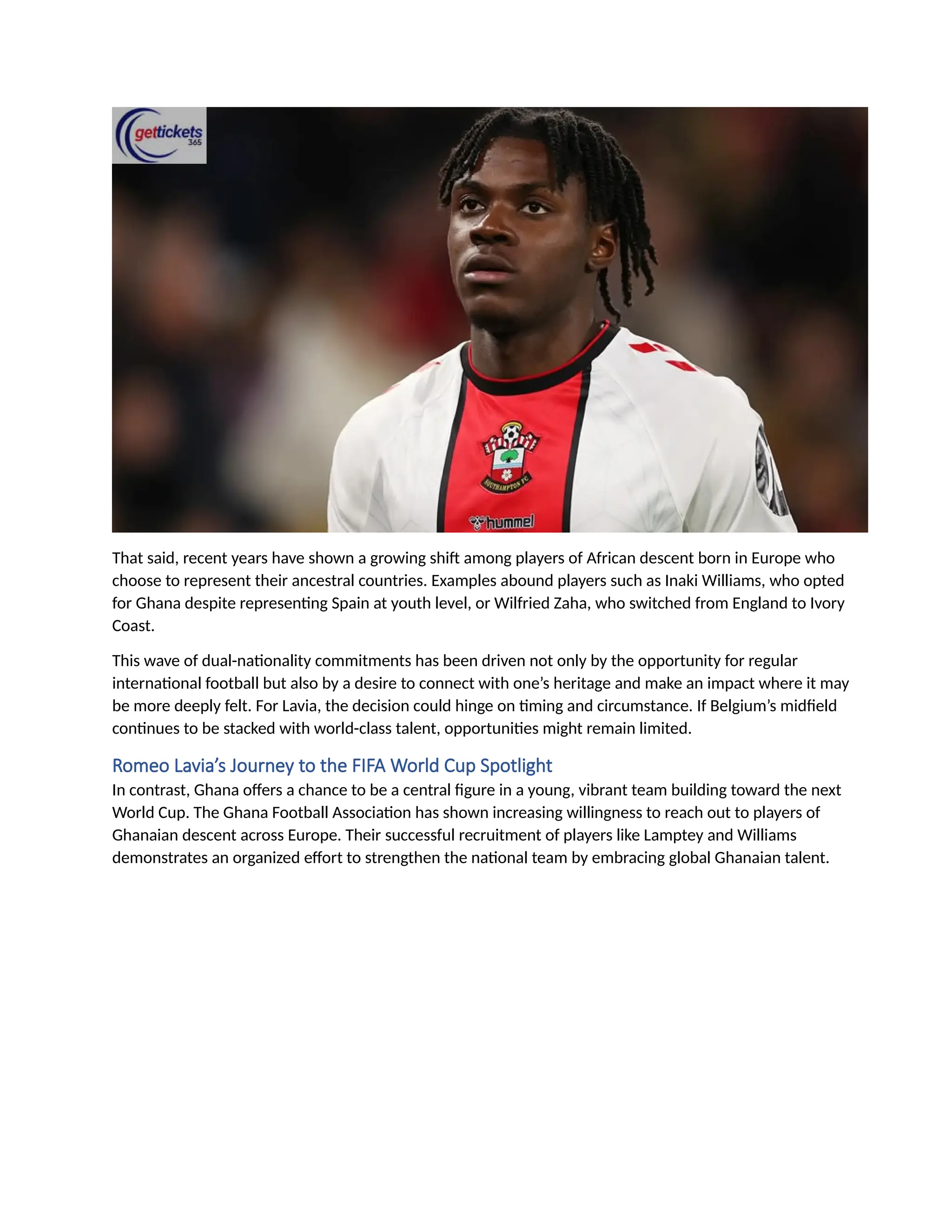 Romeo Lavia Represent Ghana at the World Cup 2026.docx