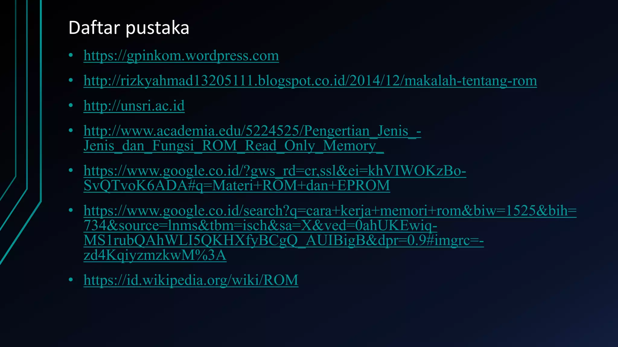 Rom & EPROM UTS lisfa | PPT