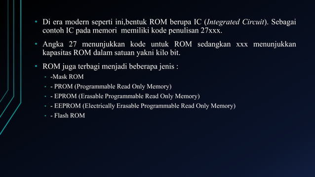 Rom & EPROM UTS lisfa | PPT