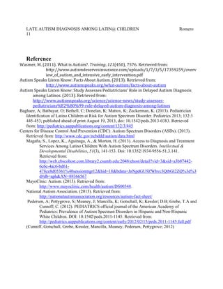 Late Autism: Latin@ Children | PDF