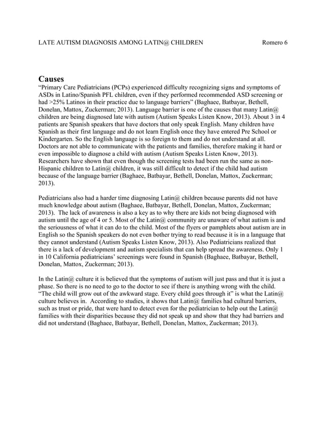 Late Autism: Latin@ Children | PDF